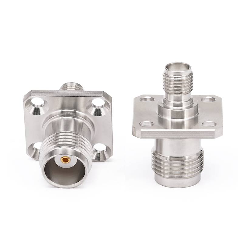 TNC 4 Hole Flange Female to SMA Female Straight Adapter | DC to 18 GHz – Gwave Technology Inc