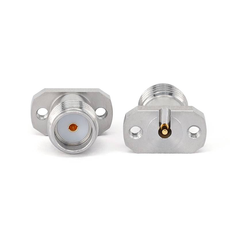 SMA Female Solderless PCB Compression Mount Connector, 2-Hole Flange,D ...