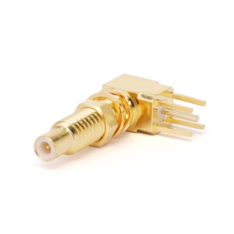 SSMC Male Bulkhead Mount Connector for PCB with Right Angle | DC - 6GH ...
