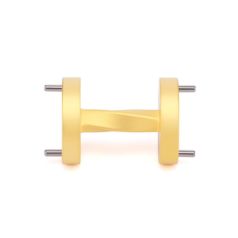 WR-10 90 Degree Waveguide Twist |1 Inch Length | UG-387/U-M Flange to ...